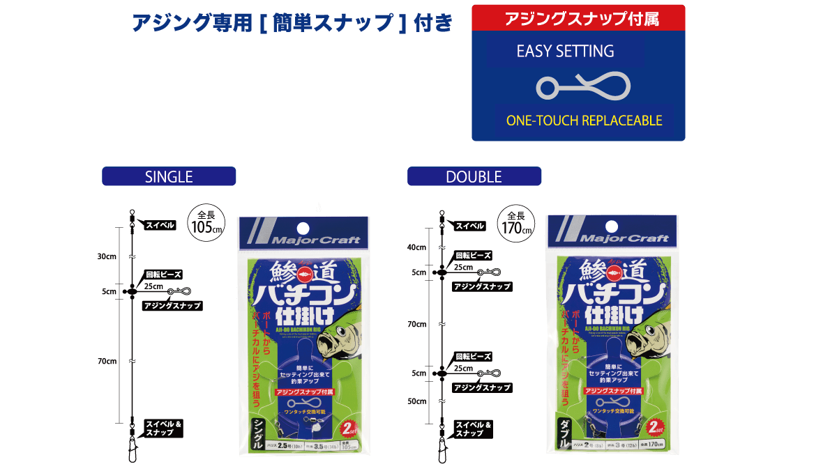 AJI-DO VERTICAL AJING CUSTOM RIG & JIGHEAD - Major Craft Europe